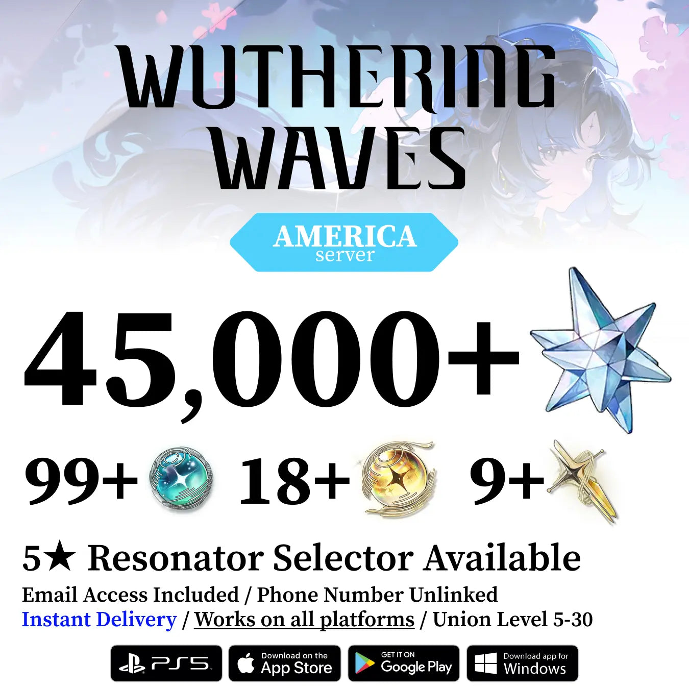 Wuthering Waves Starter Account with Gems