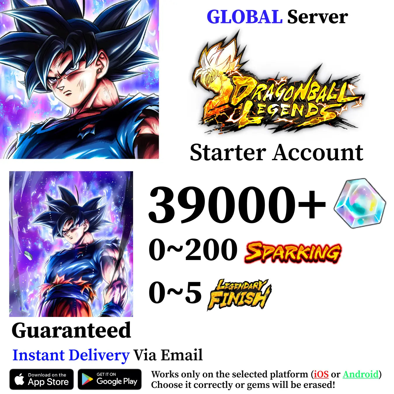 Ultra Instinct -Sign- Goku Starter Account Dragon Ball Legends