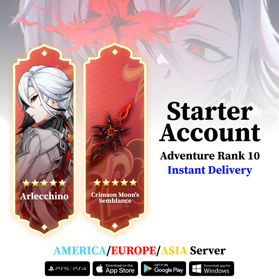 Arlecchino With Crimson Moon's Semblance - Genshin Reroll Account ...