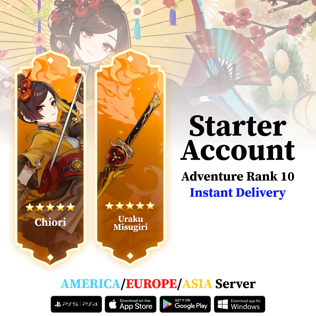 Chiori With Uraku Misugiri - Genshin Reroll Account – Genshin Accounts