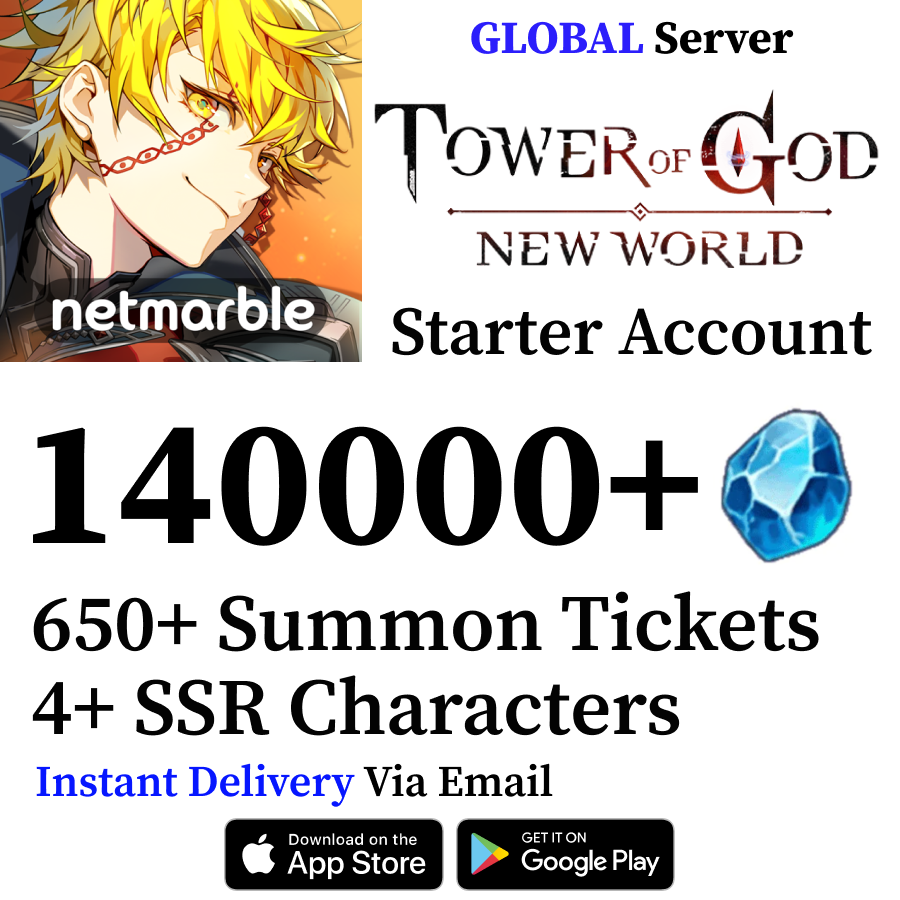 Tower of God New World Reroll Account 66,000+ Gems [GLOBAL] – Genshin ...