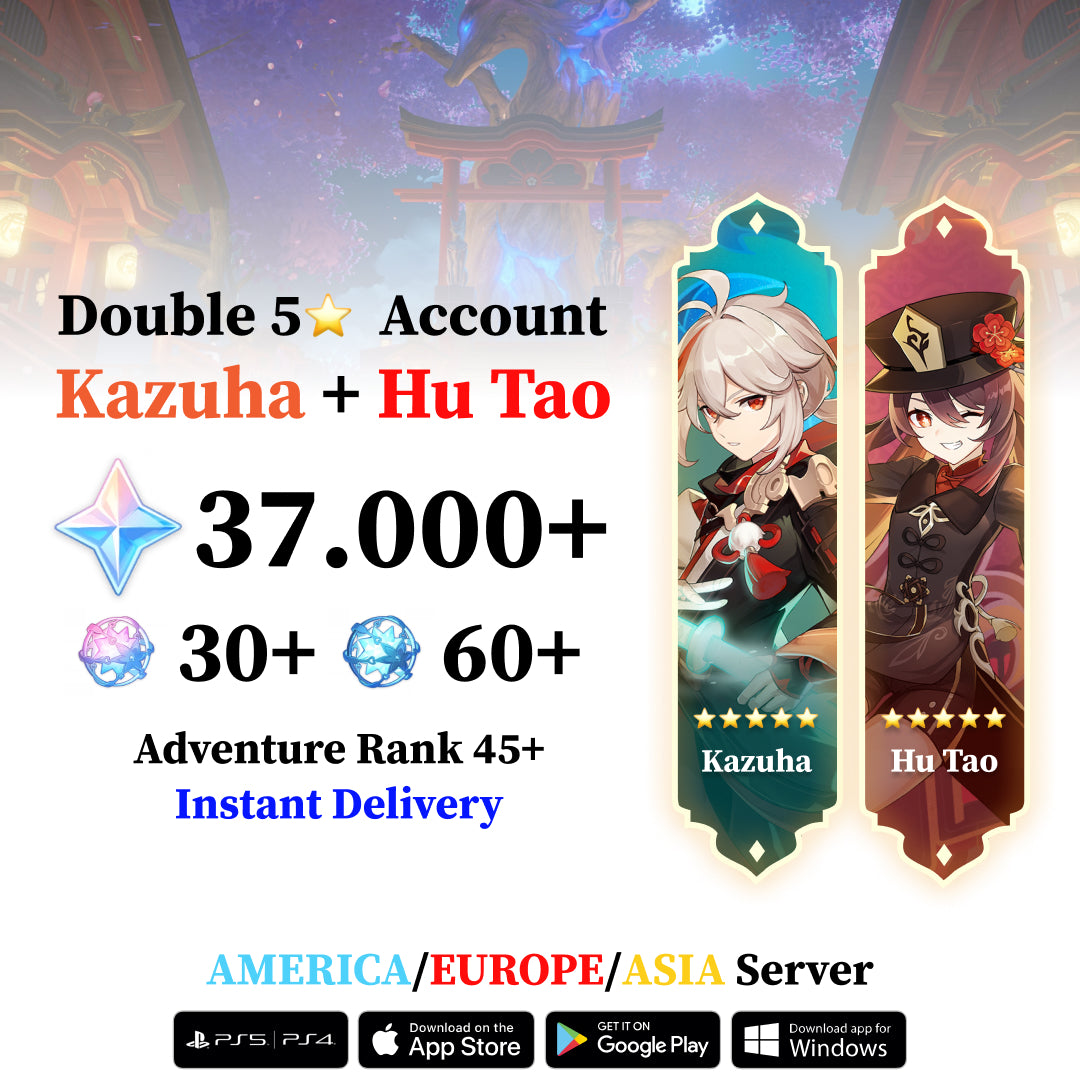 Kazuha Reroll Account with 30.000 Primogems - Genshin Accounts