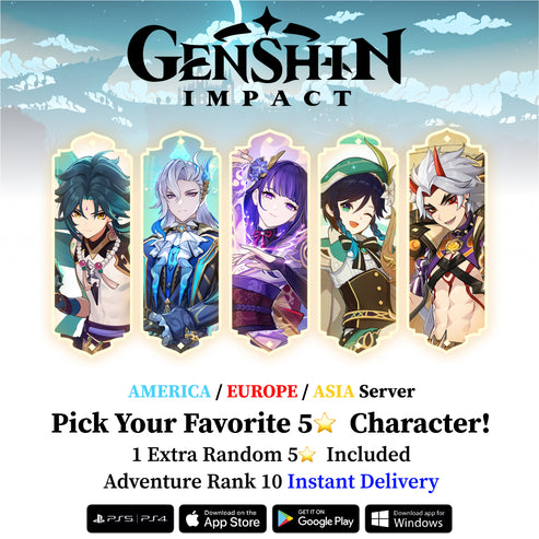 Genshin Starter Account with Random 5 Star – Genshin Accounts