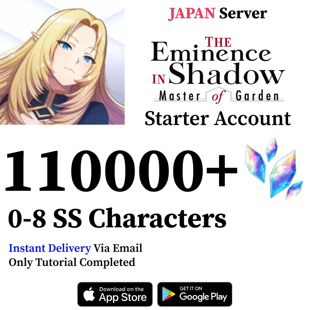 The Eminence in Shadow Starter Reroll Account with Gems