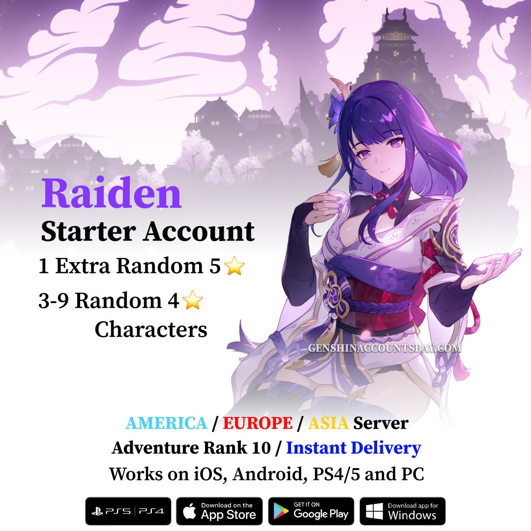 Raiden Shogun Starter Account - Genshin Accounts