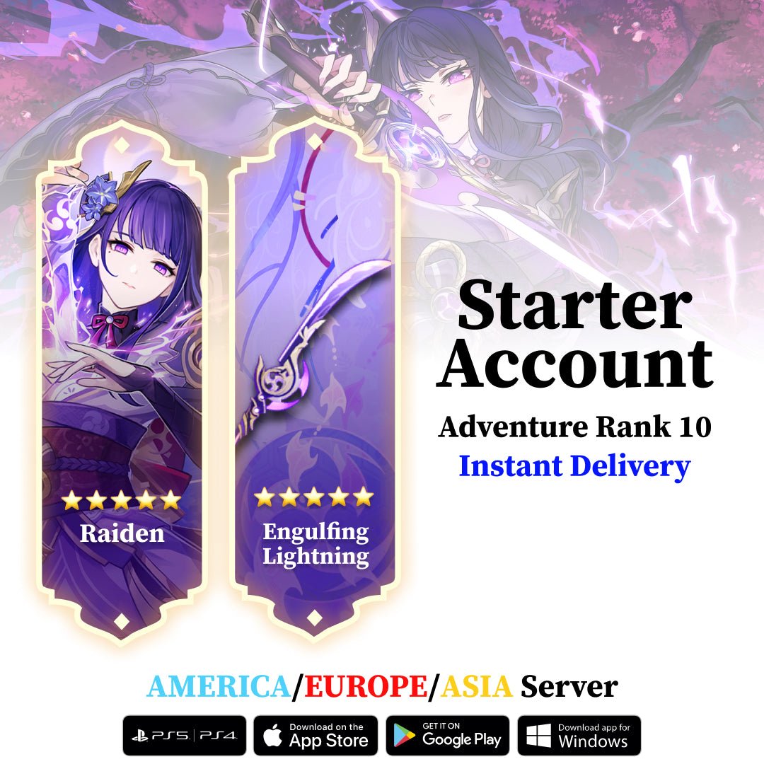 Raiden Shogun with Engulfing Lightning - Genshin Reroll Account ...